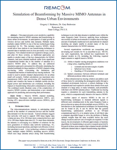 Simulación de formación de haces mediante antenas MIMO masivas en ...