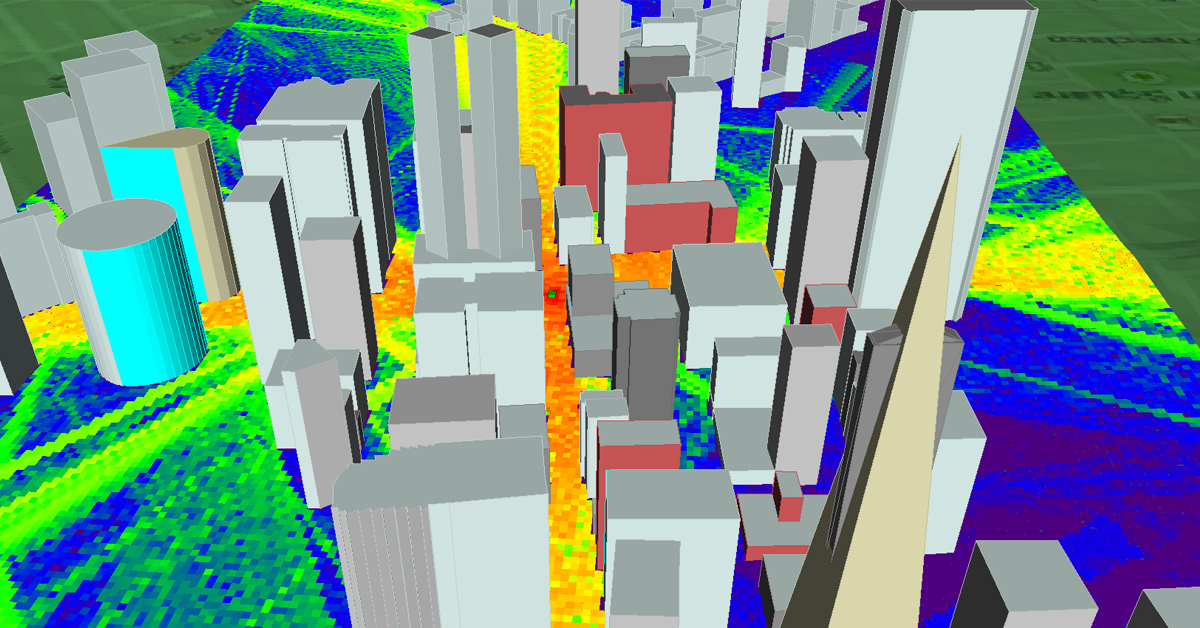 Trazado de rayos de alta fidelidad | Software Wireless InSite® | Remcom